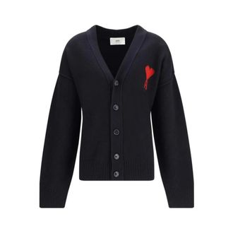 Ami Homme, Pulls, Noir, Taille: XL De Coeur Cardigan Tricot Boutonn&eacute;