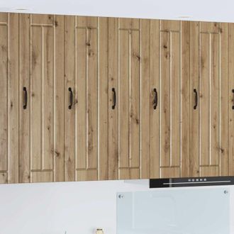 vidaXL Vidaxl - Armoire de cuisine ch&ecirc;ne artisanal 30 x 31 x 100 cm - Avec 2 &eacute;tag&egrave;res - Meuble mural pour rangement int&eacute;rieur - Design moderne
