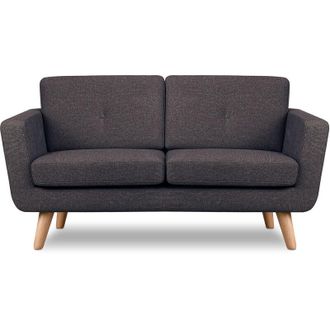 Konsimo Klassische Sofa mit Armlehnen tagio ii, Dunkelblau, Stoff, Scandinavian, 153x80x84cm - Konsimo