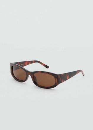 Mango Lunettes de soleil monture plastique chocolat - Femme - Taille unique - MANGO