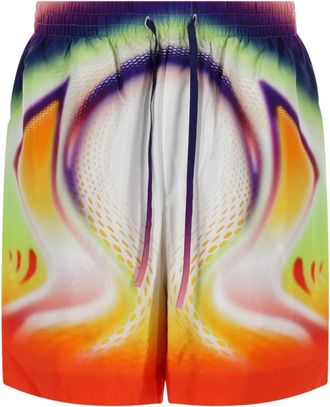 Casablanca Homme, Maillots de bain, Multicolore, Taille: S Sporchid Silk Shorts