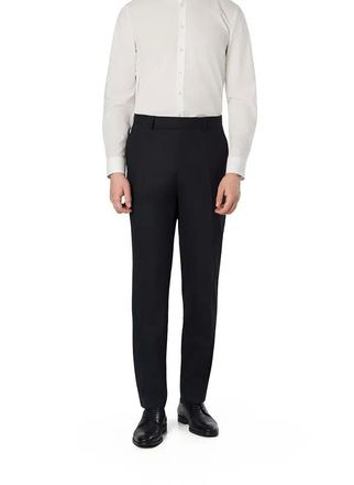 HUGO BOSS Herren Hose schwarz Woll-Stretch