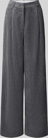 Comma Wide Leg Bundfaltenhose aus Cord