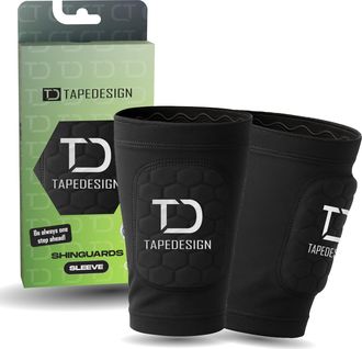 Tapedesign Schienbeinschoner Kinder, Herren & Frauen - 3in1 Sleeve mit integriertem Schutz - Ultraleicht & rutschfest - Fussball Zubeh&ouml;r - Schienbein Schoner - T