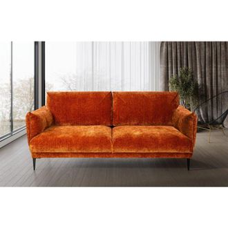 Fun Möbel Sofa Designersofa madison 2-Sitzer in Stoff Dress Me Kupfer