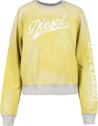 Diesel Femme, Sweatshirts et sweats &agrave; capuche, Jaune, Taille: 38 FR Sweat en Coton