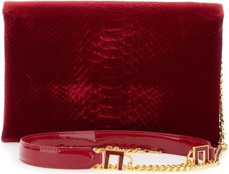Elisabetta Franchi Velvet Mini Bag - Red
