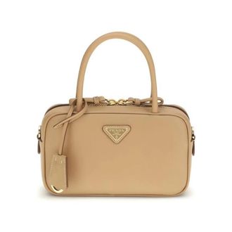 Prada Kalbsleder Bos Taurus Handtasche - - Bags - Damen - Beige - ONE SIZE