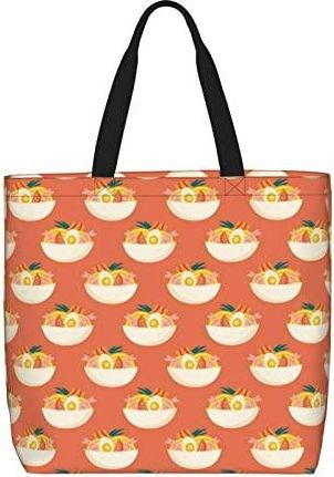 Generic Sac De Courses Mod&egrave;le De Soupe De Nouilles Ramen Sac &Agrave; Provisions Lavables Pliable Sacs &Agrave; Main, Pour &Eacute;cole, Femmes, Voyage, Tous Les Jours