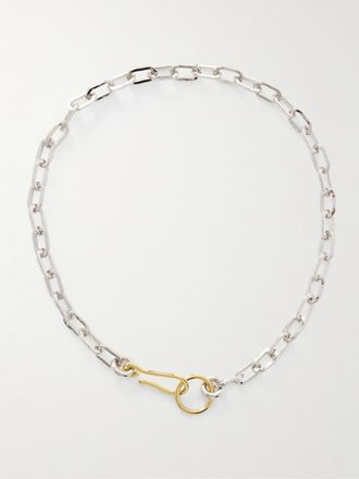 Laura Lombardi Fara Recycelte Kette Mit Platinauflage Und Vergoldeten Details - Silber