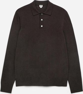 Arket Polopullover Aus Merinowolle -Braun