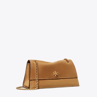 Tory Burch Damen Kira Schultertasche aus Wildleder mit Drehverschluss