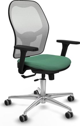 Piqueras y Crespo B&uuml;rostuhl mit 3D-Armlehnen, h&ouml;henverstellbare Lendenwirbelst&uuml;tze, ausgestattet mit Syncro/Translack und Schaumstoff, Rollen 65 mm, Parkett, Wei&szlig;/Smara