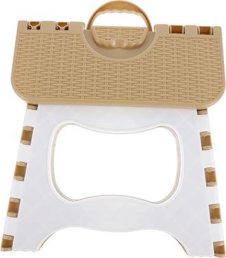 BESPORTBLE Tragbarer Faltbarer Kunststoff Klapphocker mit Griff Stabiler Mini Tritthocker für Erwachsene für Angeln Camping Garten Outdoor und Indoor Nutzung