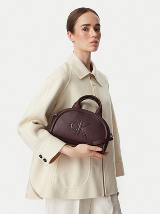 Calvin Klein Handtasche Calvin Klein Bold Ck Dome Crossbody LV04F3895G Dunkelrot