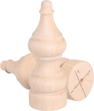Soimiss 2 St&uuml;ck Unlackierte Holzspindeln Romanische Dekos&auml;ulen Holzs&auml;ulen Endst&uuml;cke f&uuml;r M&ouml;bel Treppenbettpfosten DIY Handwerk Wohnraum Schlafzimmer