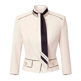 Elisabetta Franchi Femme, Vestes, Beige, Taille: 36 FR Giacca