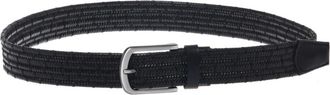 Baldinini Homme, Accessoires, Noir, Taille: 120 CM Woven Leather Belt