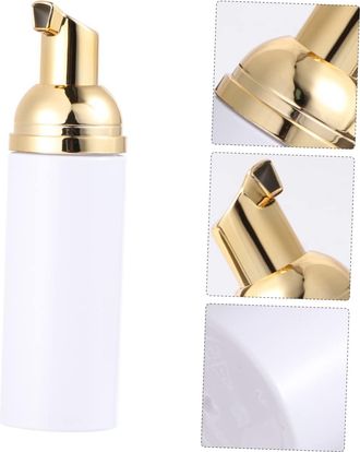 SOLUSTRE 6stücke Pumpflaschenspender Für Heimherstellung Dosierflasche Aus Kunststoff Nachfüllbar Weiß Mit Goldener Pumpe Geeignet Für Lotion Handseife Shampoo
