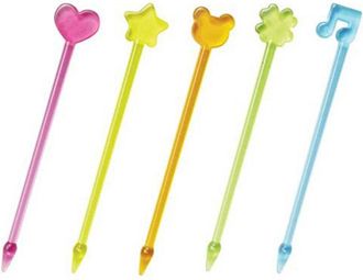 Torune Bento-Zubeh&ouml;r - Mehrfarbige Bento-Lebensmittel-Picker (50-teiliges Set)