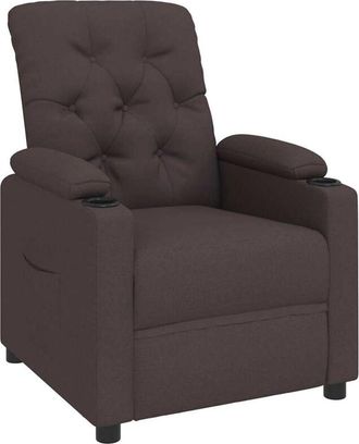 vidaXL Relaxsessel Dunkelbraun Stoff Vidaxl