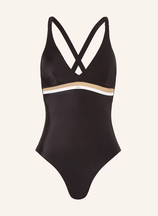 HUGO BOSS Badeanzug Iconic schwarz