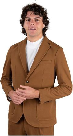 Circolo 1901 Homme, Vestes, Brun, Taille: L Giacca Blazer Monopetto Light Fleece