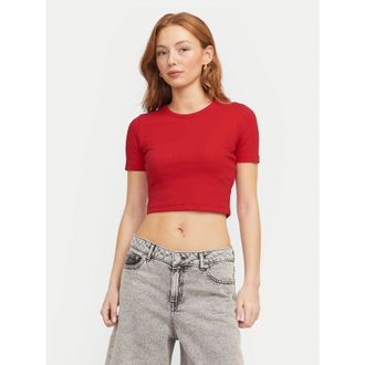 Jack & Jones T-Shirt Florie 12217164 Rot Slim Fit