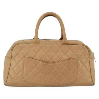 Chanel Pre-owned Leder Vintage Handtasche - - Pre-owned - Damen - Beige - ONE SIZE