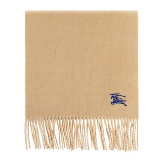 Burberry Kaschmirschal mit Logo - - Accessories - unisex - Beige - ONE SIZE