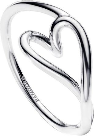 Pandora Essence Organisch Geformtes Herz Kleiner Ring aus Sterling Silber, Gr&ouml;&szlig;e: 52, 194361C00-52