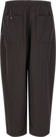 Christophe Lemaire Wide-Leg Wool Gabardine Joggers - Brown