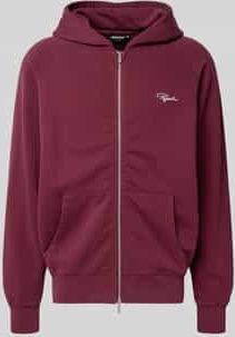 Pegador Sweatjacke mit Logo-Stitching Modell Terry