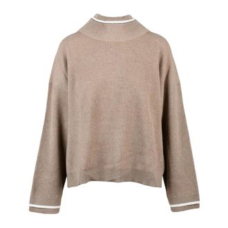 Brunello Cucinelli Maglia Cannettata - - Knitwear - Damen - Beige - M