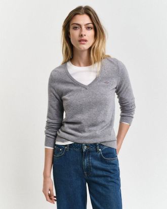 GANT V-Ausschnitt-Pullover EXTRAFINE LAMBSWOOL V-NECK