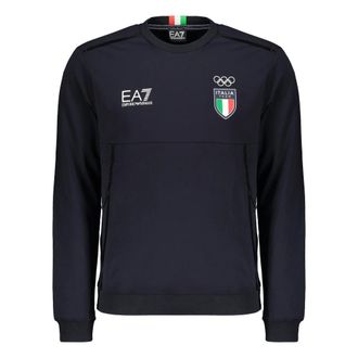 Emporio Armani Kapuzenpullover mit Logo und Tasche - - Sweatshirts & Hoodies - Herren - Blau - 2XL