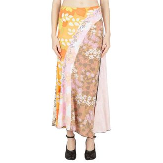 Rave Review Femme, Jupes, Multicolore, Taille: 42 FR Jupe Patchwork Florale