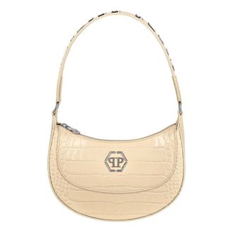 Philipp Plein Femme, Sacs, Beige, Taille: ONE Size Croco Embossed Handle Bag Galaxy