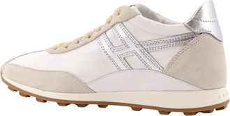 Hogan Femme, Chaussures, Beige, Taille: 37 1/2 EU Nylon And Suede Baskets