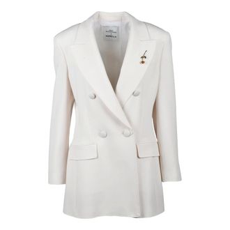 Marella Femme, Vestes, Blanc, Taille: 38 FR Waisted Blazer