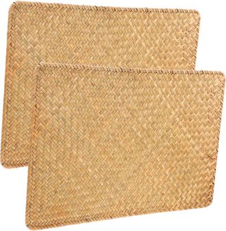 Valiclud 2 Stück Woven Platzset Rechteckig Hitzebeständig und Langlebig Platzmatten für Esstisch Zuhause Restaurant Schutz vor Hitze und Kratzern Stilvolles Ti