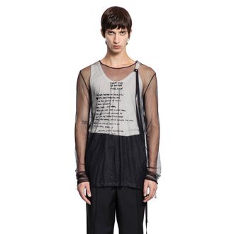 Ann Demeulemeester Angel Divine Long Sleeve T-Shirt in Tulle