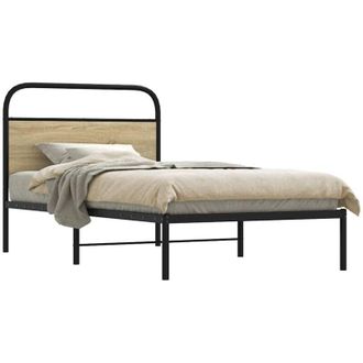 vidaXL Cadre de lit sans matelas 90x190cm ch&ecirc;ne sonoma bois ing&eacute;nierie Vidaxl