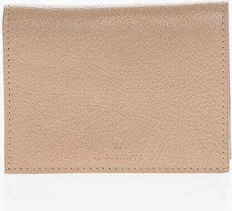 IL BISONTE Textured Leather Wallet with Zip size Unica