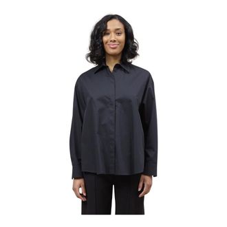 Dondup Camicia Over in Gabardina - - Blouses & Shirts - Damen - Schwarzk - M