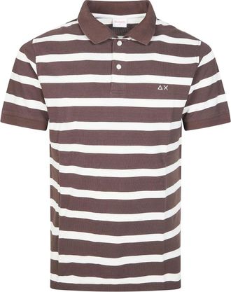 Sun 68 Homme, Tops, Brun, Taille: M Polo Righe