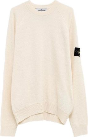 Stone Island Homme, Pulls, Beige, Taille: S Pull en coton &agrave; col rond