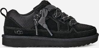 UGG Lo Lowmel f&uuml;r Kinder in Black, Gr&ouml;&szlig;e Wildleder/Textil