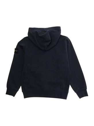 Stone Island Boys Kids Hoodie Blue Cotton Hoods & Sweatshirts