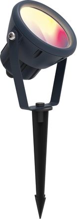 Lutec LED Erdspie&szlig;leuchte Mini-Leto,moderne Gartenstrahler aus Aluminium in Anthrazit,Farbwechsel, APP-Steuerung, Kompatibel mit Alexa und Google Assistant,